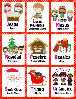 Mi LegaSi Christmas Navidad Bilingual ABC Flashcards Download