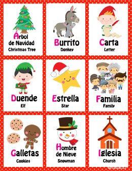 Mi LegaSi Christmas Navidad Bilingual ABC Flashcards Download